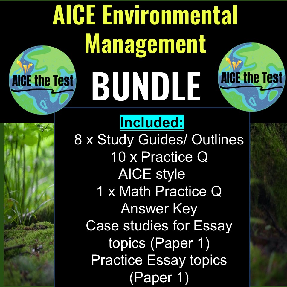 AICE Environmental Management Exam - Study BUNDLE - AICE The Test