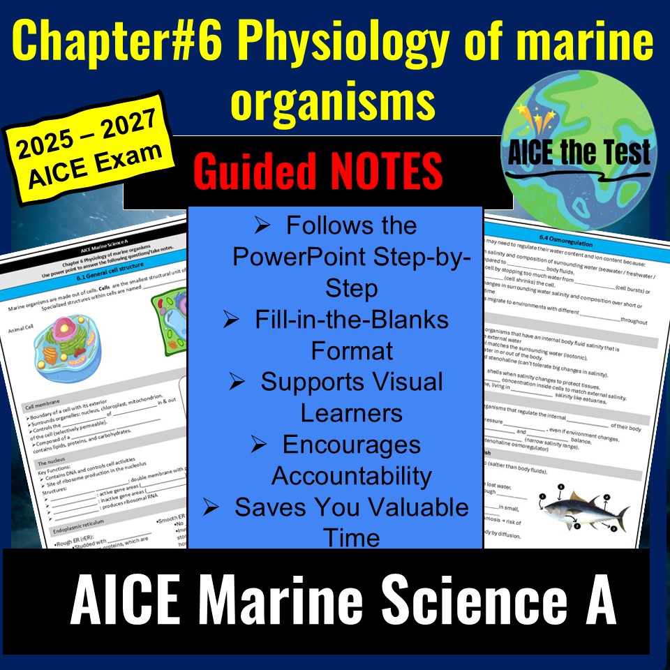 Physiology of Marine Organisms | Guided Notes Resource - AICE The Test