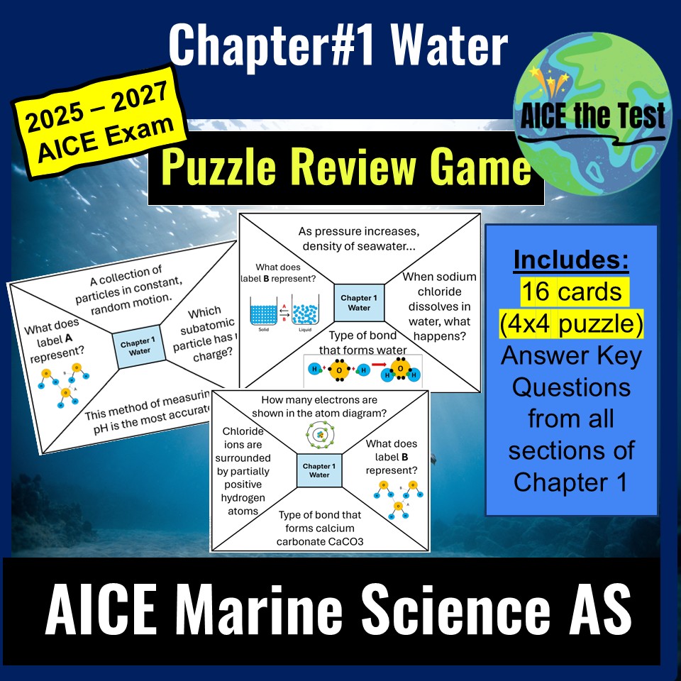 AICE Marine Chapter 1 Water Puzzle Game - AICE The Test