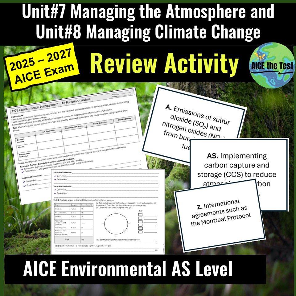 Cambridge AICE Environmental Air Pollution Activity for Students - AICE ...